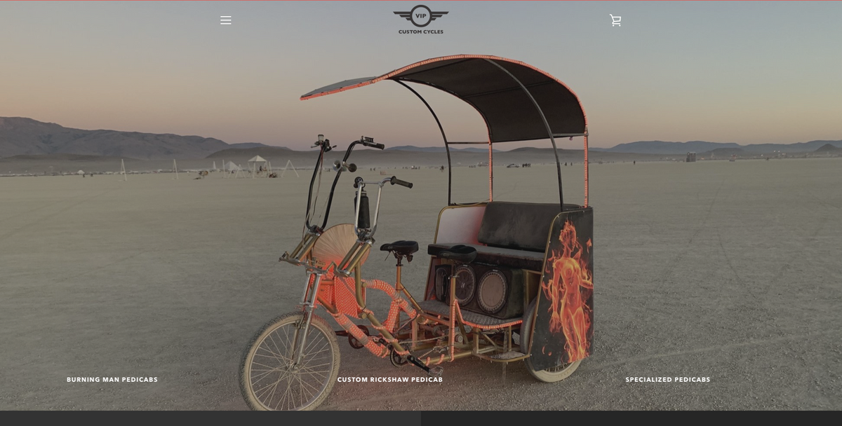 Custom Pedicab From | VIP Custom Cycles | Pedicab Manufacturer